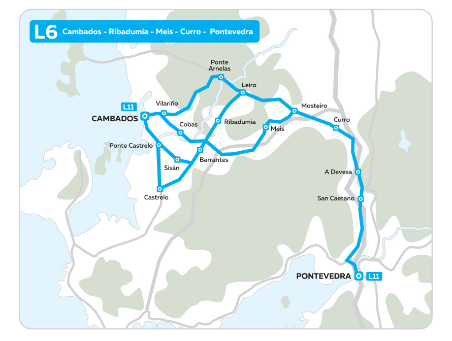 Autocares Rias Baixas - Rutas